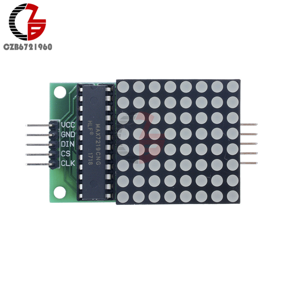 Max7219 Led Dot Matrix Module Mcu Control Red Led Display Module 5v I Pfdeal