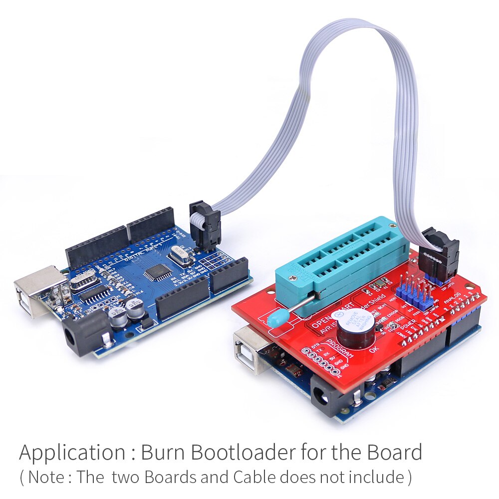 AVR ISP Bootloader Shield Burning Programmer Board for Atmega328P Boot ... AVR ISP Bootloader Shield Burning Programmer Board for Atmega328P Boot ...
