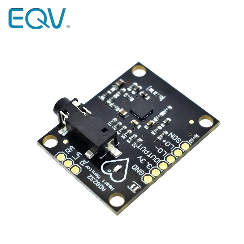 EQV Ecg module AD8232 ecg measurement pulse heart ecg monitoring senso ...