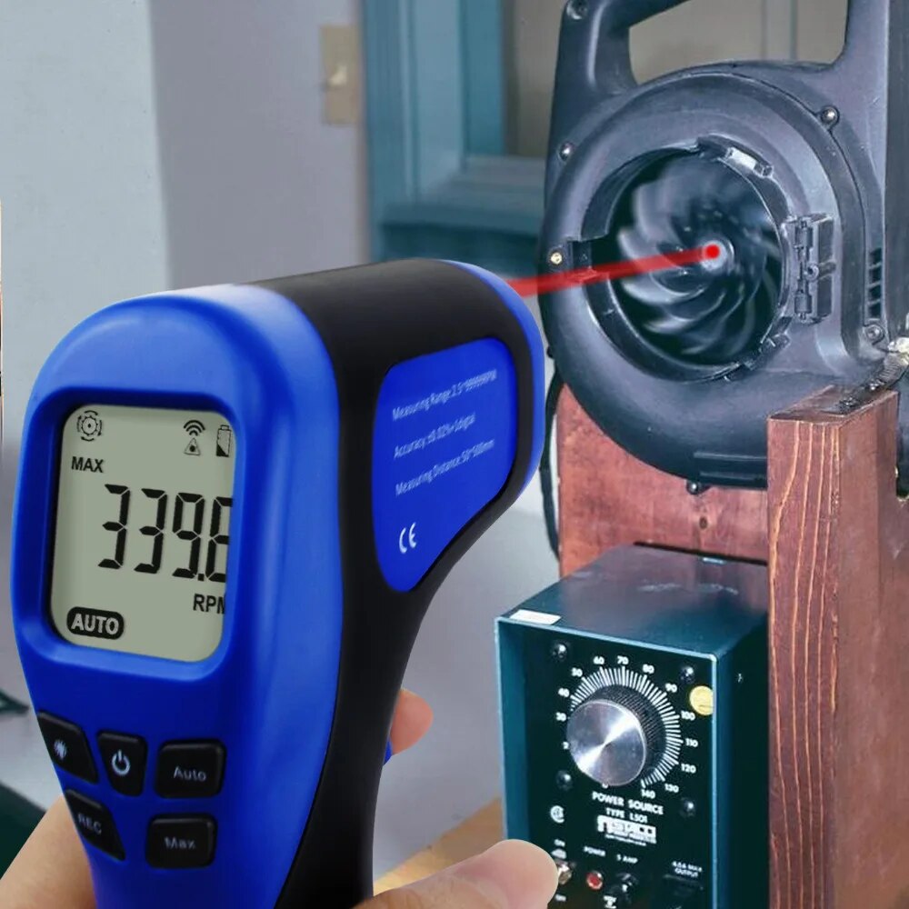 Non-Contact Handheld Digital Laser Tachometer Rotational Speed Measuri ...