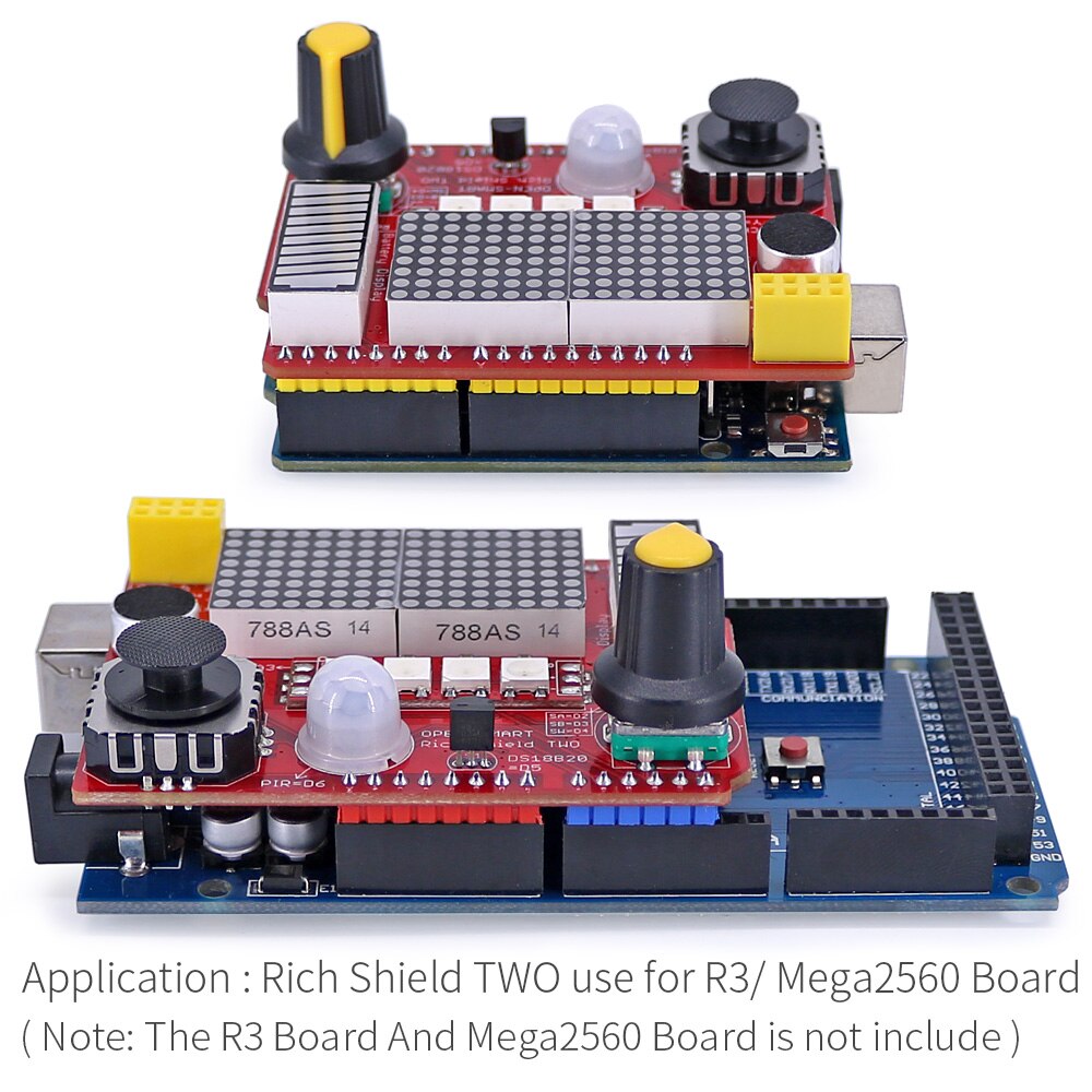Rich Shield TWO with I2C LED Matrix / RGB LED / Joystick / Encoder / D ...