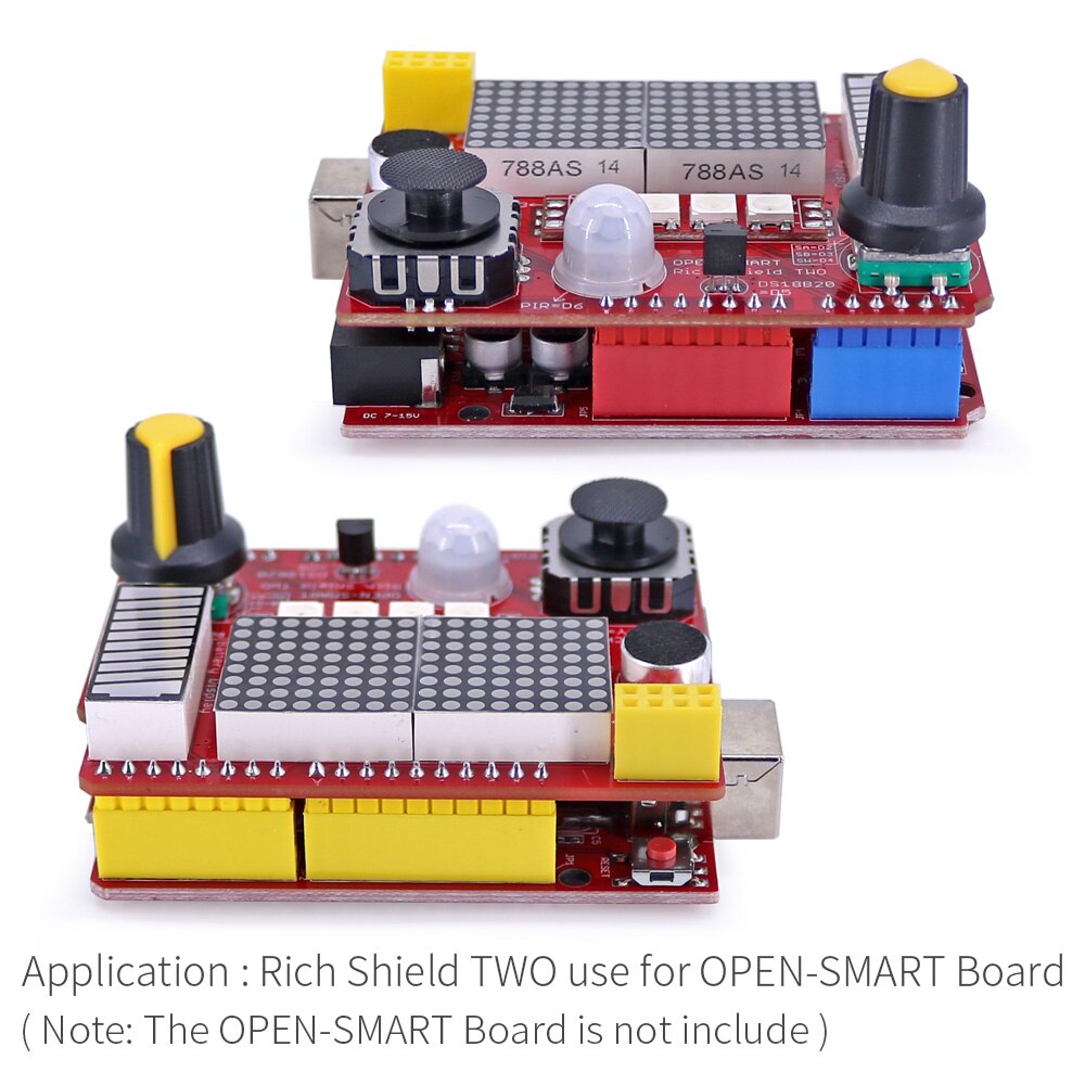 Rich Shield TWO with I2C LED Matrix / RGB LED / Joystick / Encoder / D – pfdeal