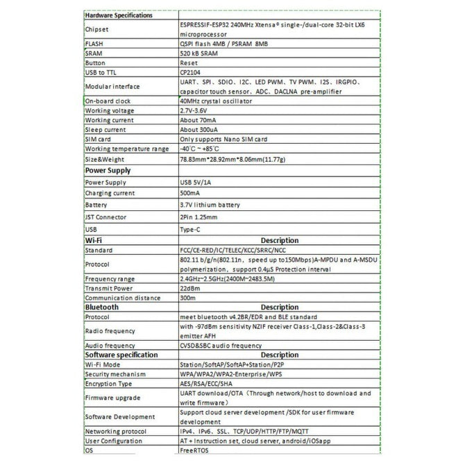 TTGO T-Call V1.3 ESP32 Wireless Module GPRS Antenna SIM Card SIM800L ...