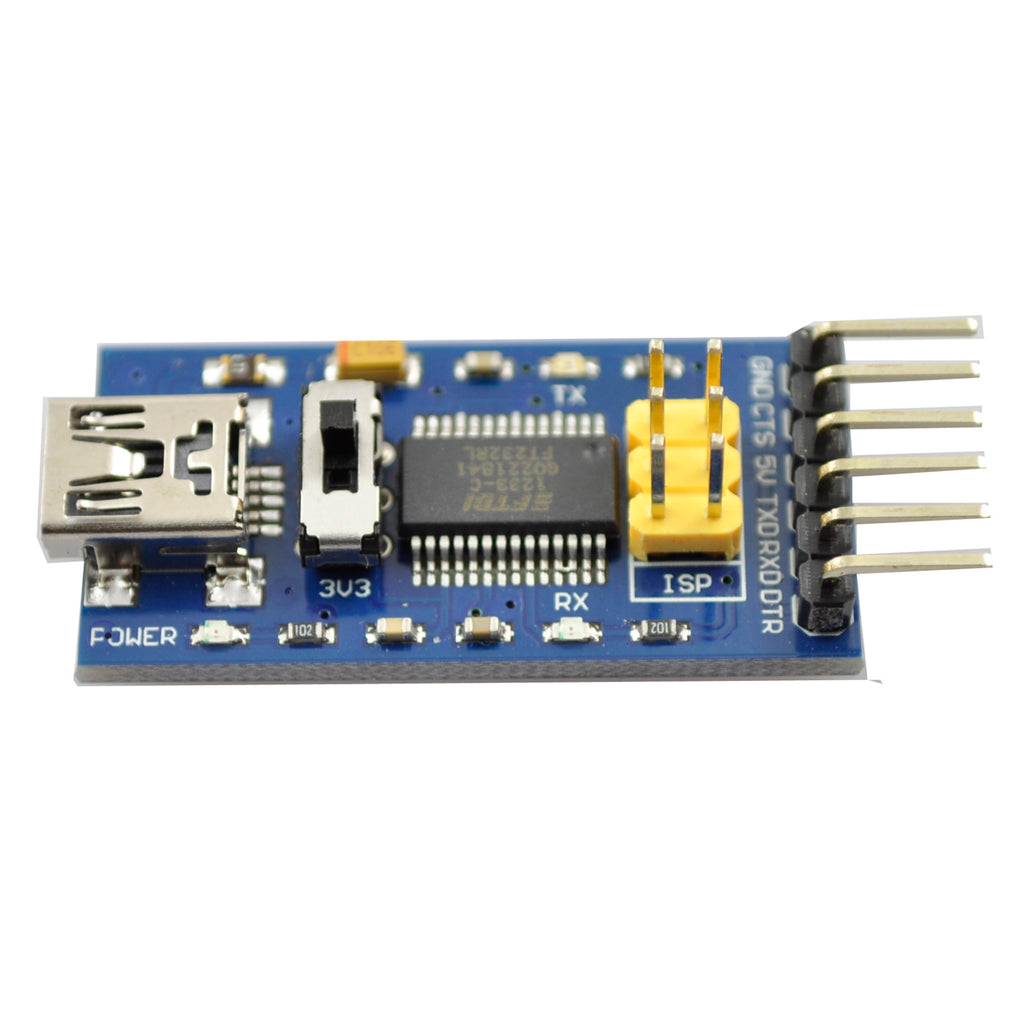FT232RL USB to Serial 232 TTL Adapter Module for Funduino - Blue (3.3 ...