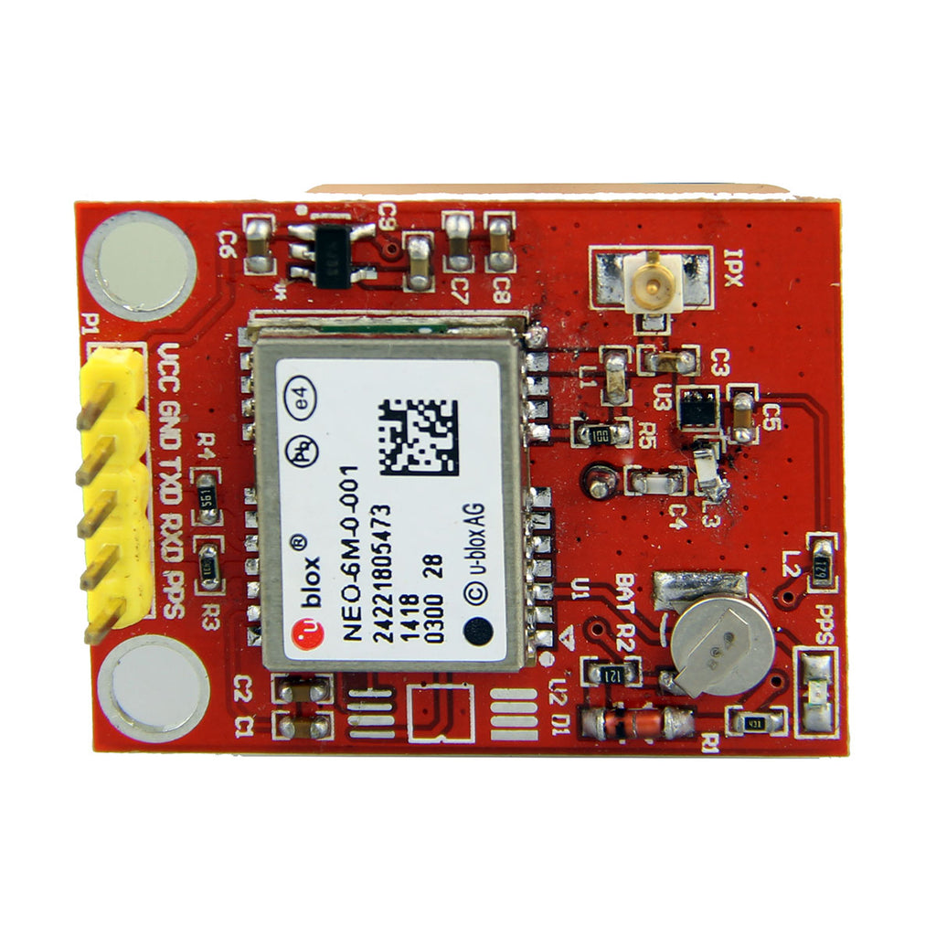 GPS Module w/ Ceramic Passive Antenna for Raspberry Pi / Arduino - Red ...