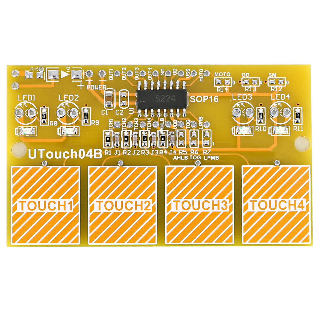 4-CH Anti-interference Digital Capacitive Touch Sensor Switch Module ...