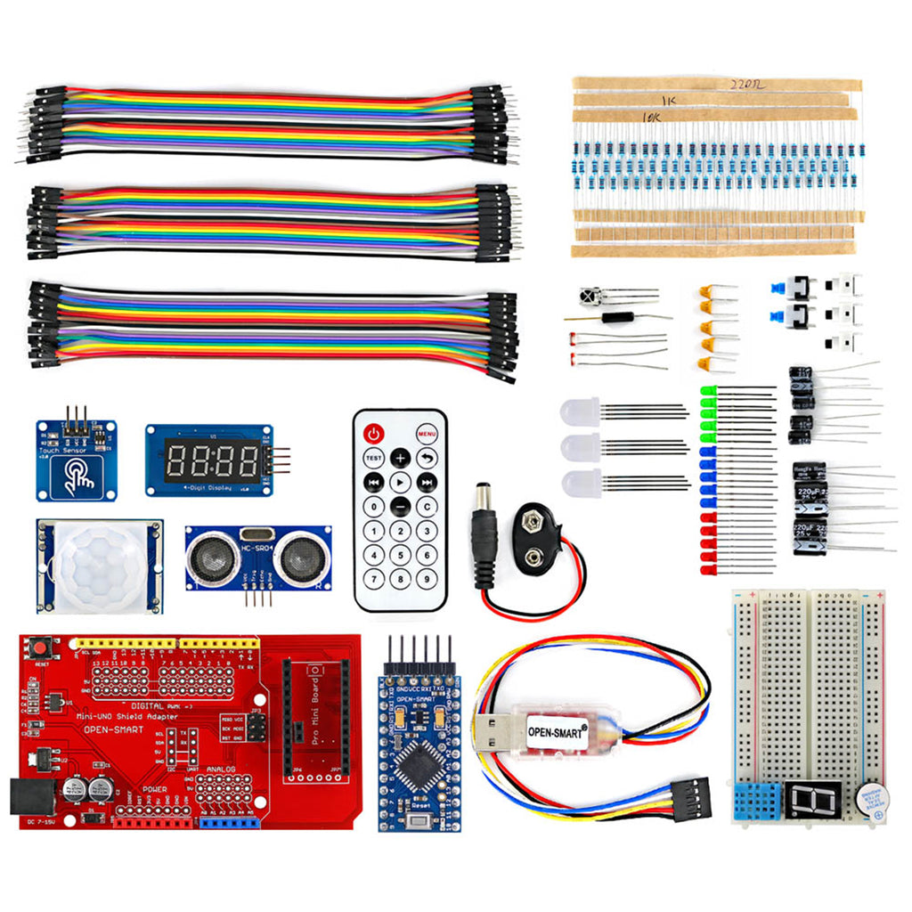 OPEN-SMART Pro Mini BreadBoard Kit w/ IO Expansion Board for Arduino ...