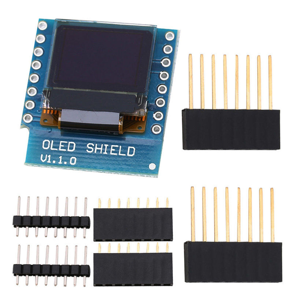 Produino D1 Mini 0.66" OLED Shield Module with I2C/IIC 64x48 Pixels 3 ...