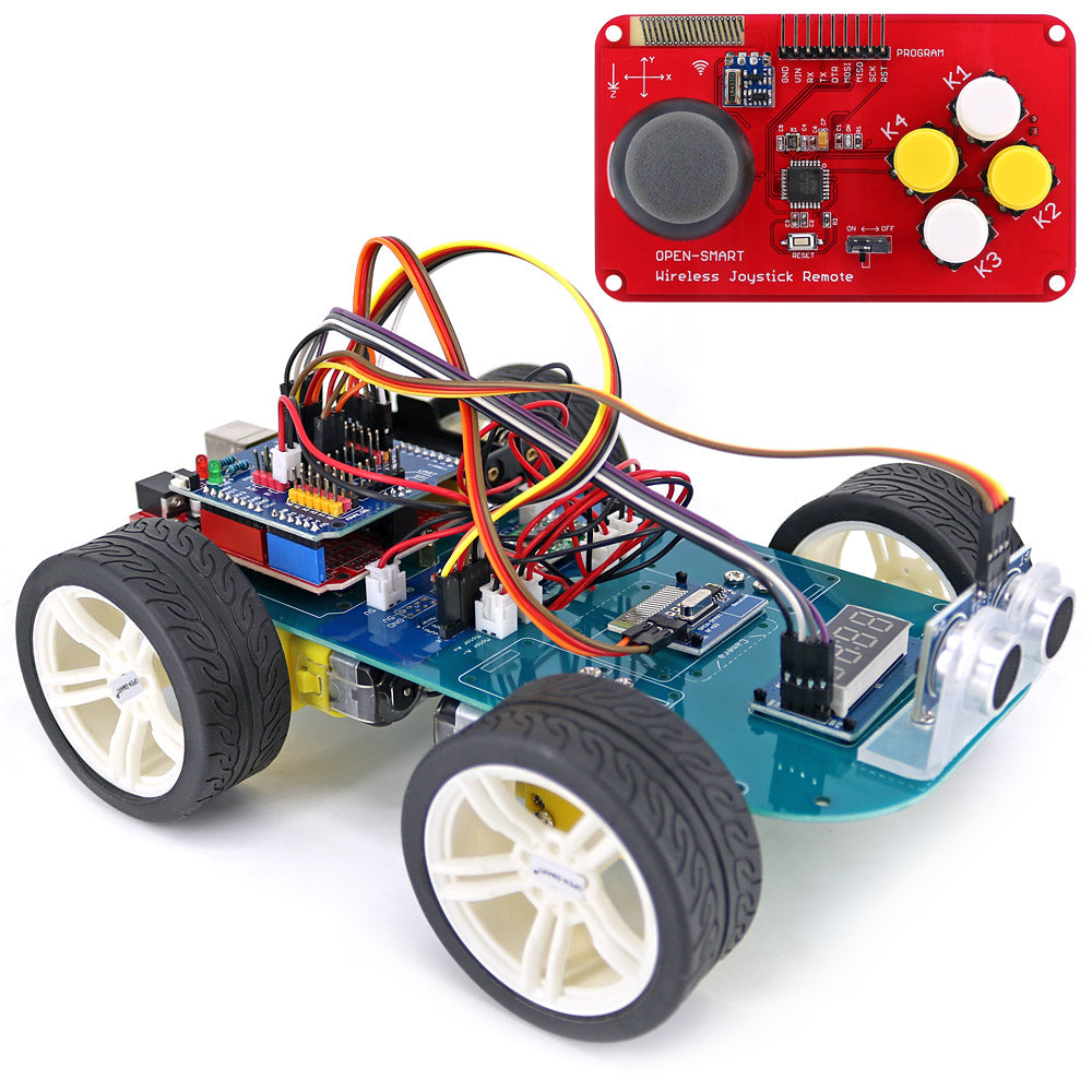 OPEN-SMART 4WD Wireless JoyStick Remote Control Smart Car Kit with Tut ...
